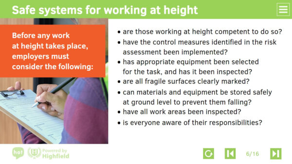 Introduction to Working at Height - Highfield Online Training